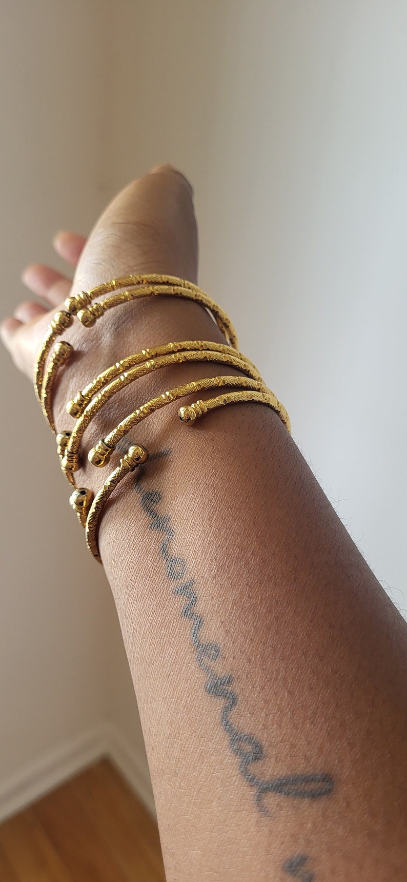 Yueming Goddess Energy Bangle Set Statement African Jewelry, Tarnish F ...