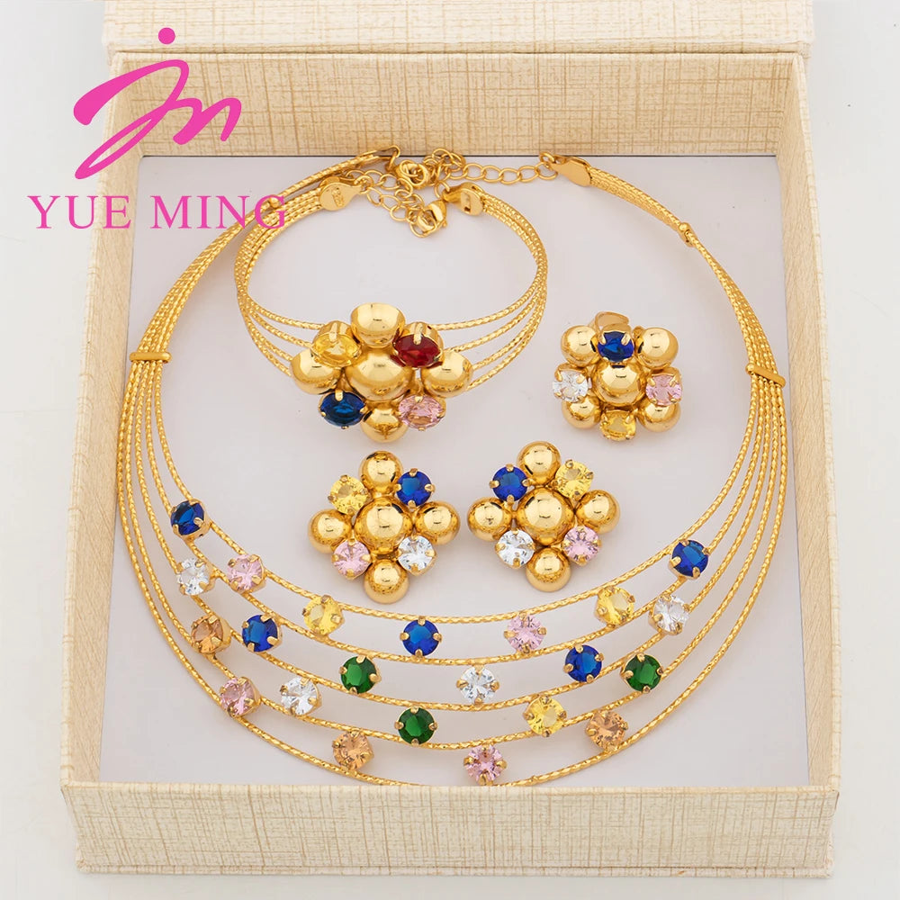 Yueming Jewelry - 18K Gold Earrings, Jewelry Set | Shop for the party ...