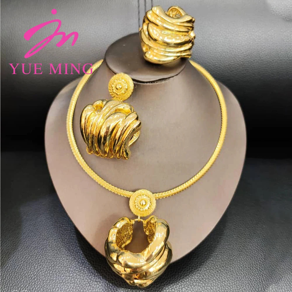 Yueming Jewelry - 18K Gold Earrings, Jewelry Set | Shop for the party ...