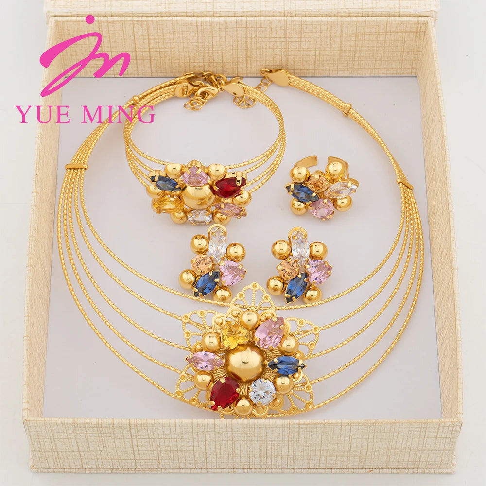 Yueming Jewelry - 18K Gold Earrings, Jewelry Set | Shop for the party ...