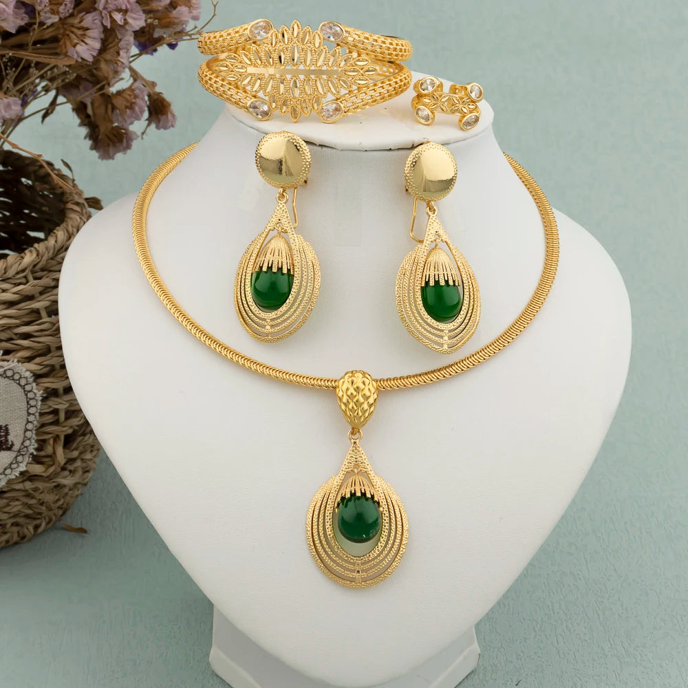 Yueming Jewelry - 18K Gold Earrings, Jewelry Set | Shop for the party ...